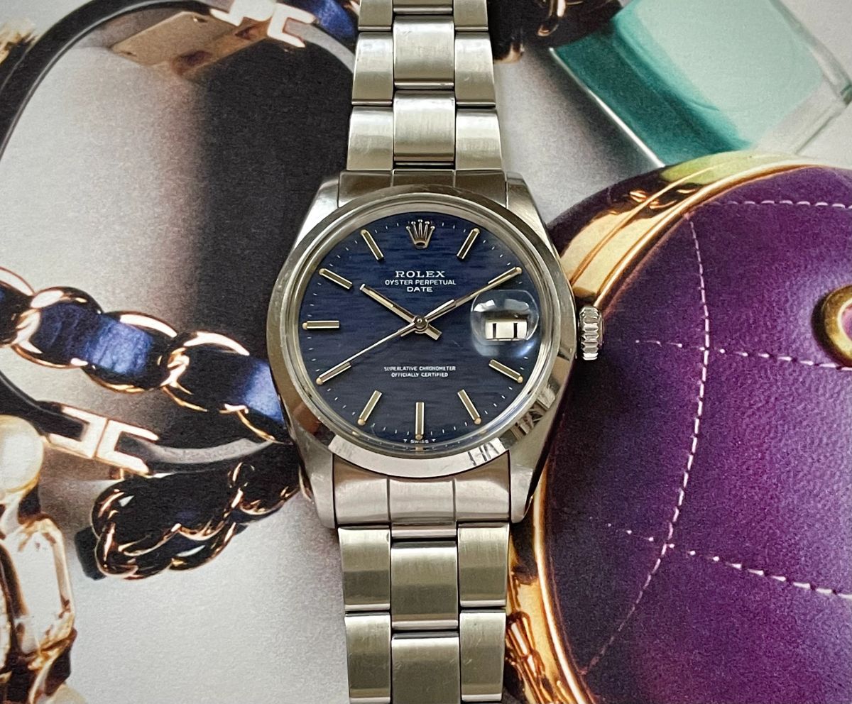 Rolex Oyster Perpetual Date | 1500 Rare Blue Mosaic Dial