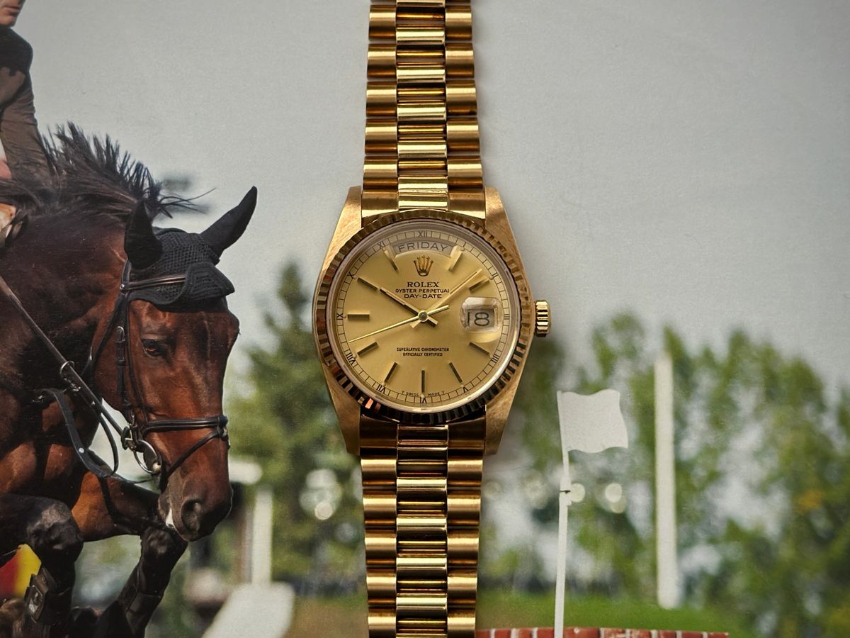 (SOLD) 1982 Rolex Day-Date 36mm | 18038 18K YG Single Quickset - Mint ...