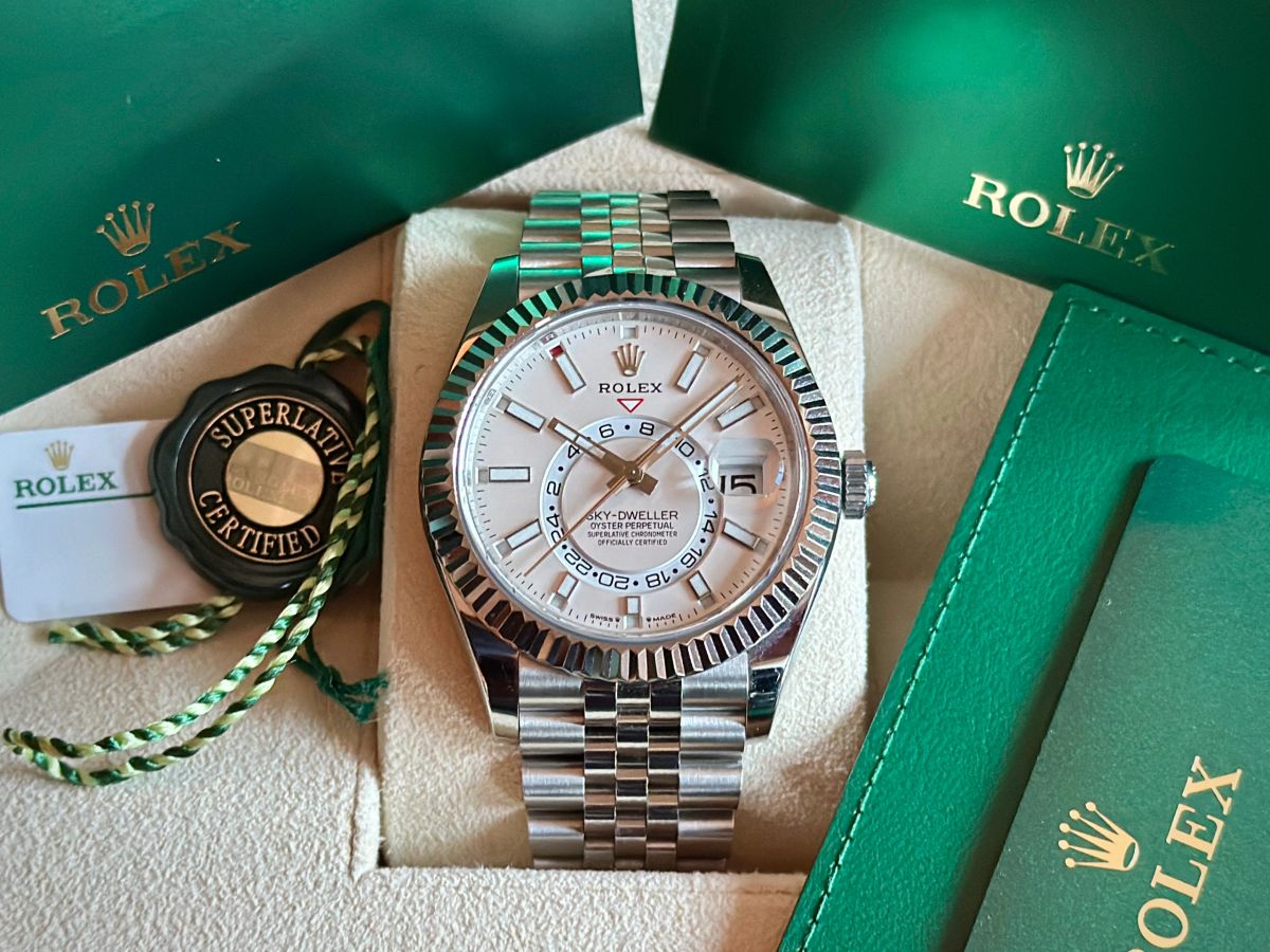 (SOLD) 2023 Rolex Sky-Dweller | 336934 White Dial Jubilee - Full Set