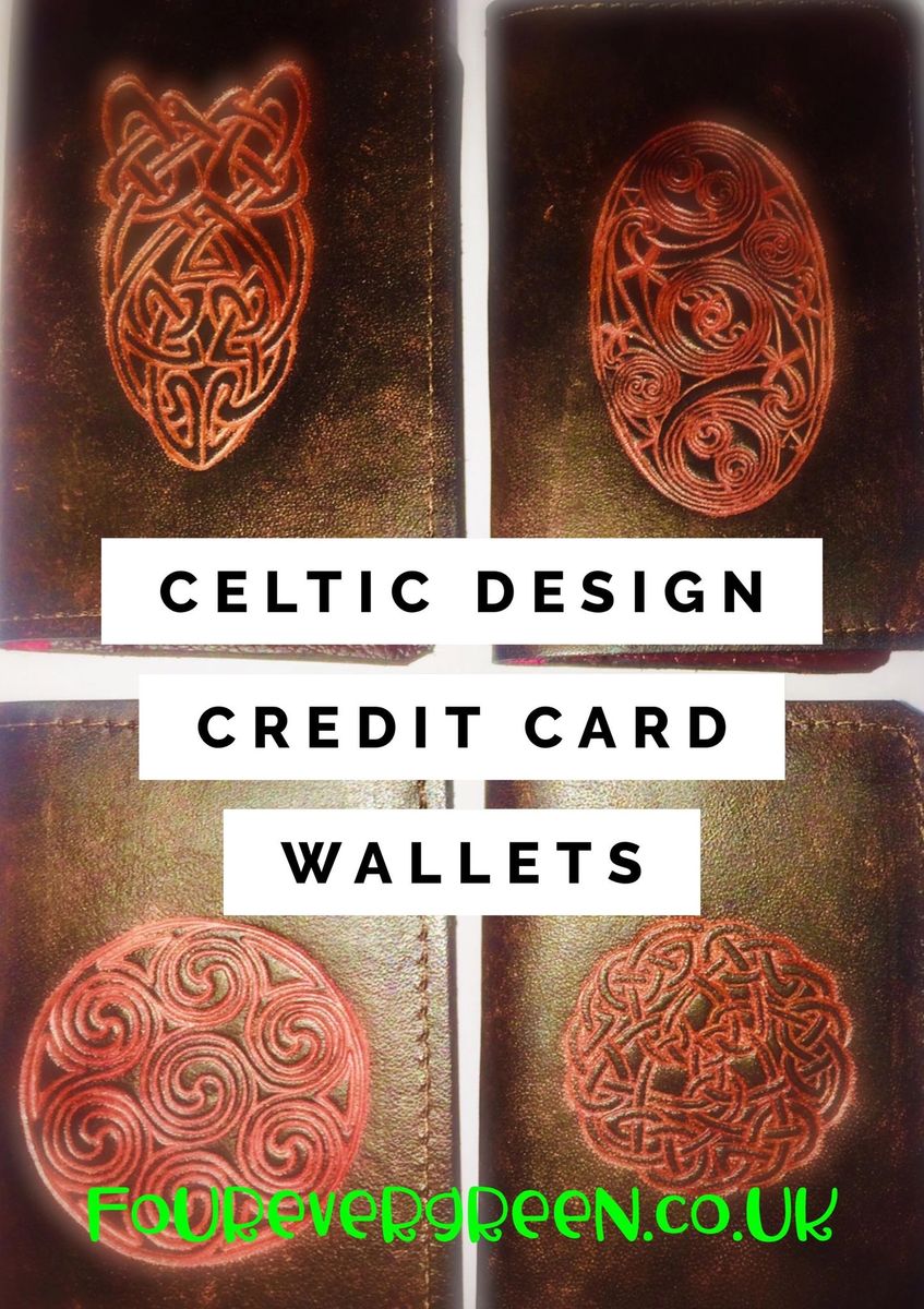 Celtic designed Handmade Credit Card wallets