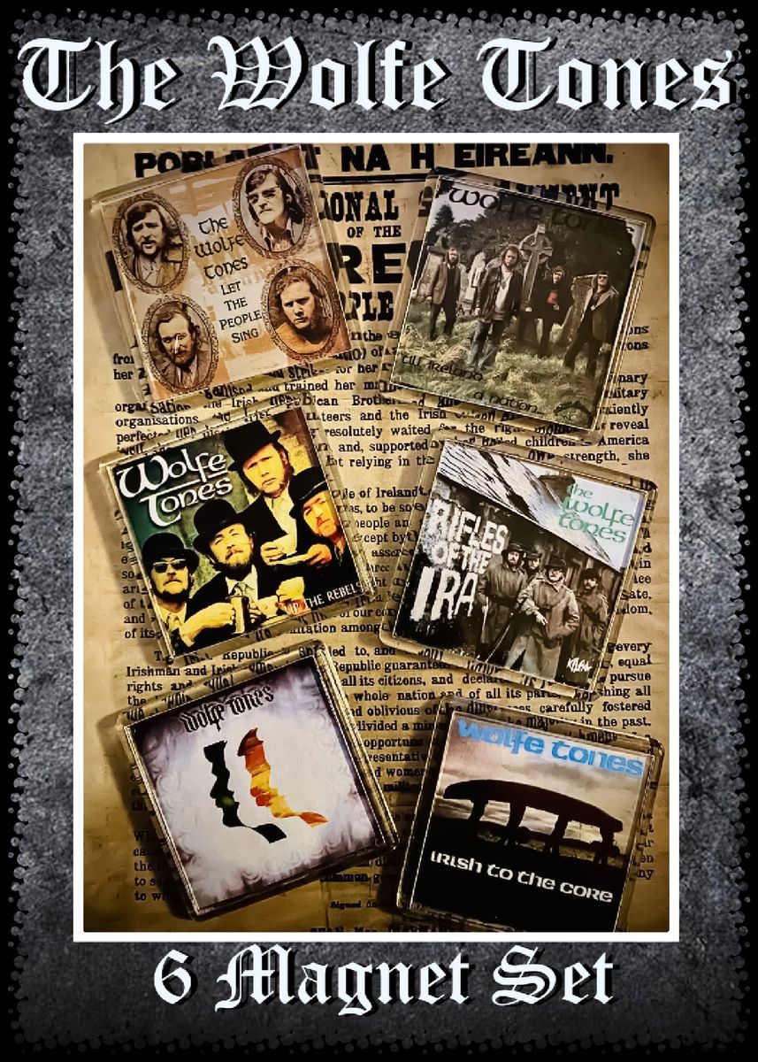 The Wolfe Tones 6 large magnet Album cover collection