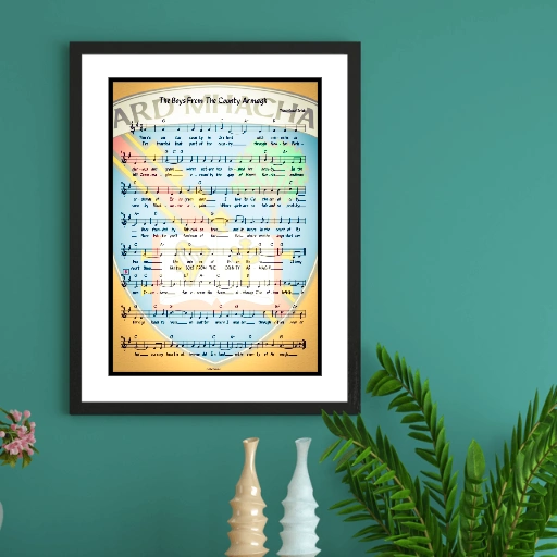 THE BOYS FROM COUNTY ARMAGH Music sheet print. Available in Irish or ...