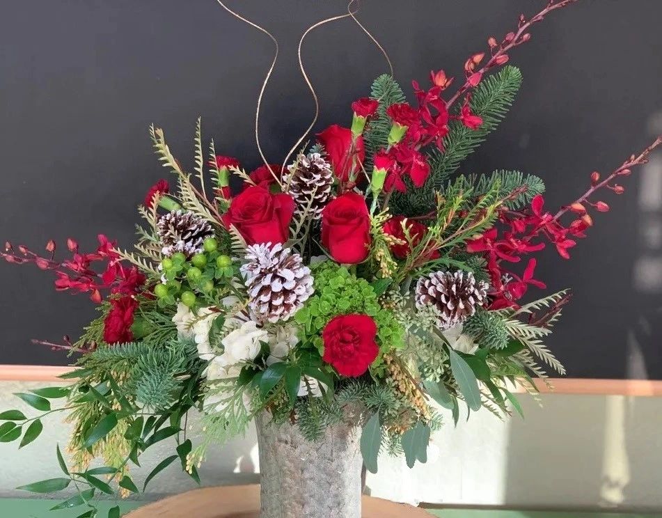 Winter Reds in Bloom ~ Designed in an LNB Signature Style