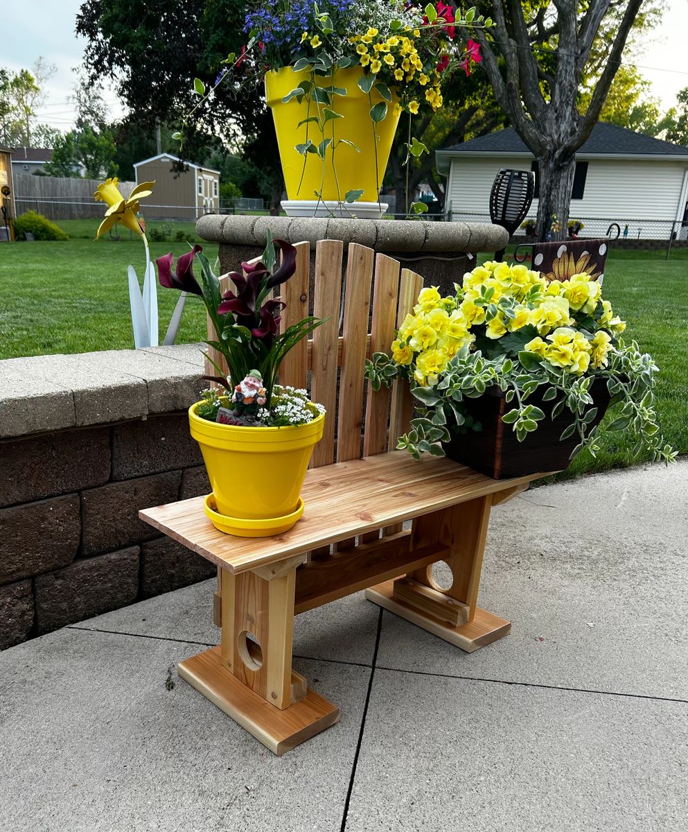 Garden Bench Plant Stand