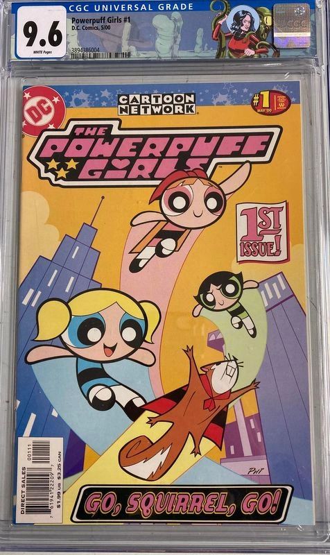POWERPUFF GIRLS 1 CGC 9.6 PHIL MOY 2000 CARTOON NETWORK GO SQUIRREL GO