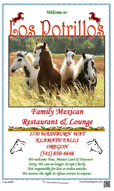 Los Potrillos Menu | Menu King USA