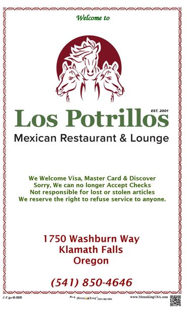 Los Potrillos Menu