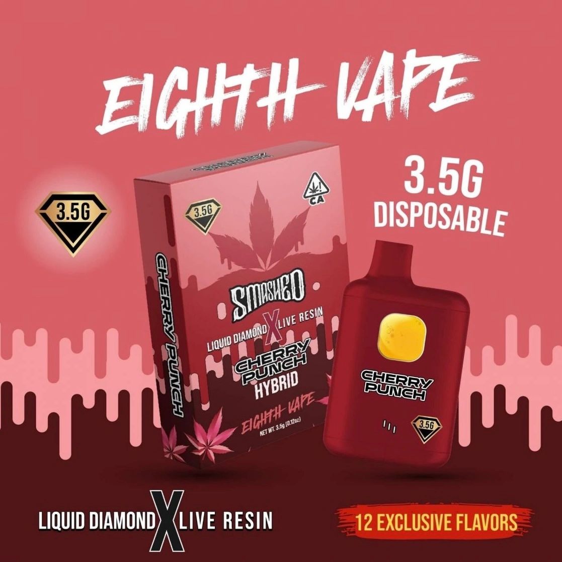 --`SMASHED EIGHTH VAPE: CHERRY PUNCH (HYBRID) - THC: 95% - LIQUID ...