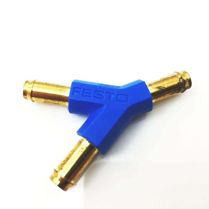 Festo Brass 1/4 Fuel Line Y-Connector