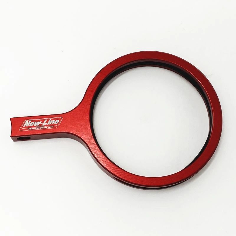 New-Line Racing carburetor fuel line support (Color: Red)