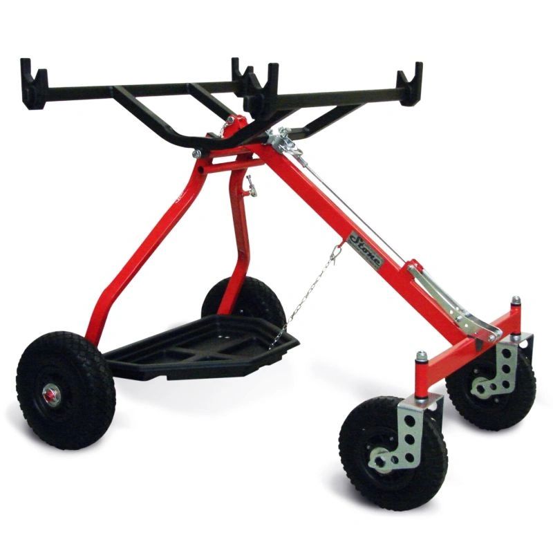 Stone Kart Stand - Evolution One Person Kart Lift Trolley (Color: Red)