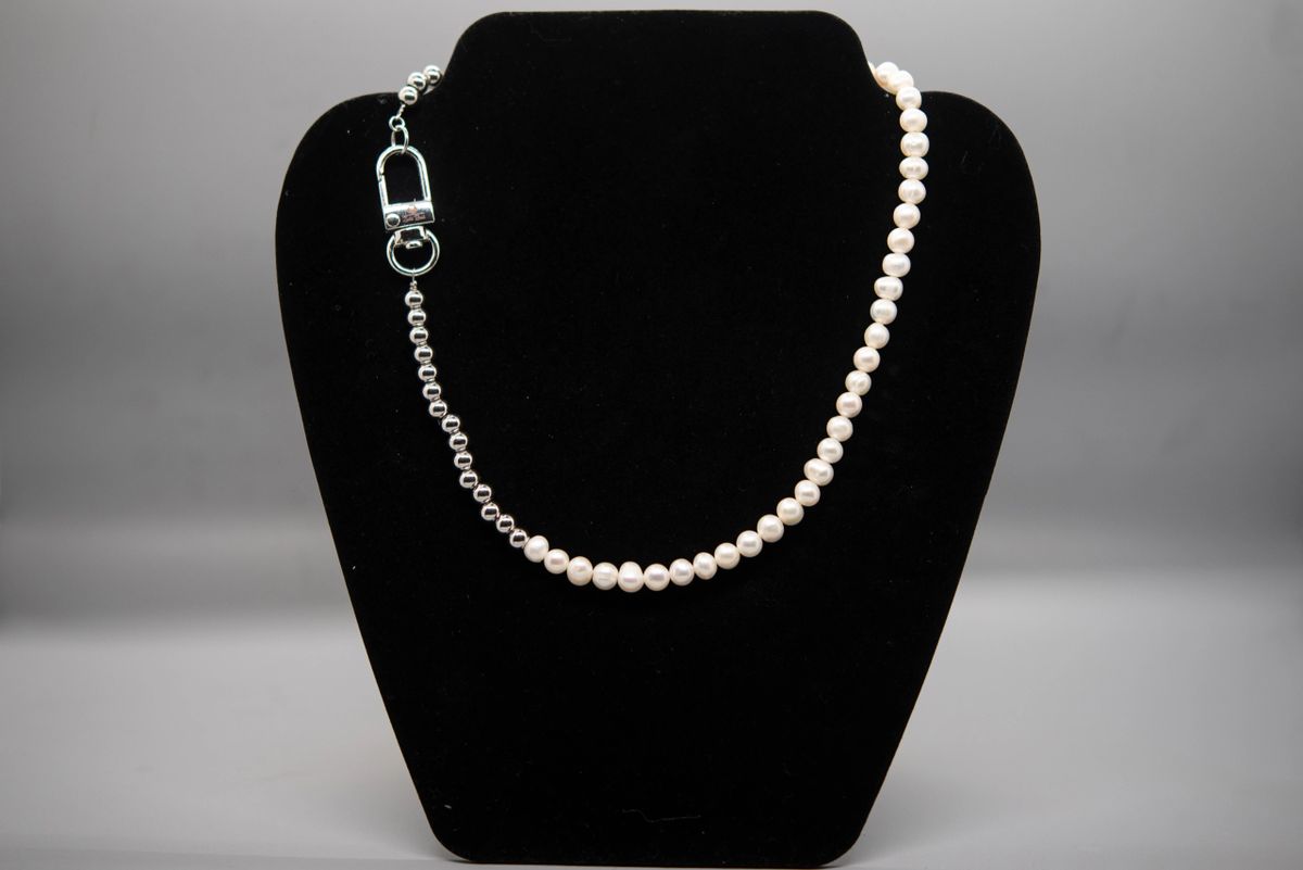 Zenful Freshwater Pearls Ball in Chain Necklace