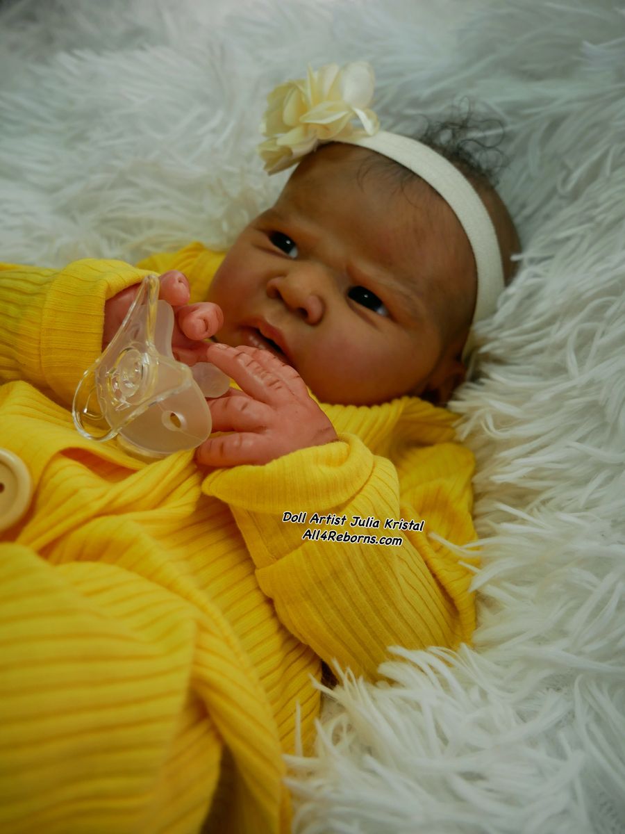 Custom Reborn Baby Doll "Assata" - Made to Order - Therapy Doll - TV Prop