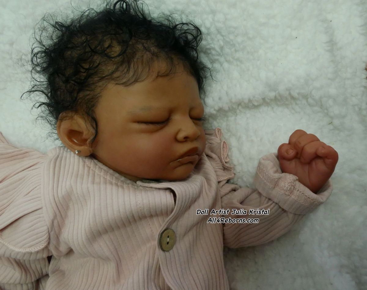 Custom Lifelike Vinyl Reborn Baby Doll "Aisha" - Made to Order
