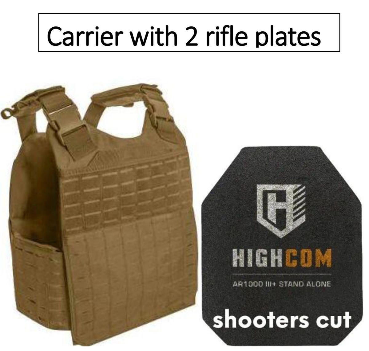 MEGA SALE KIT: Rothco Laser Cut MOLLE Plate Carrier Vest with 2 Highcom ...