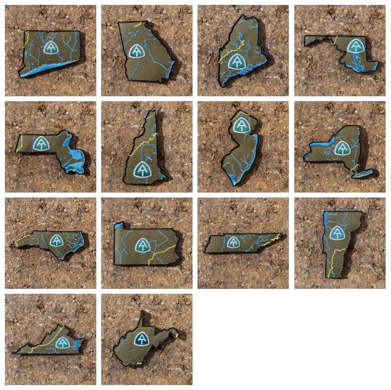 Appalachian Trail 14 State Hiking Patch Bundle