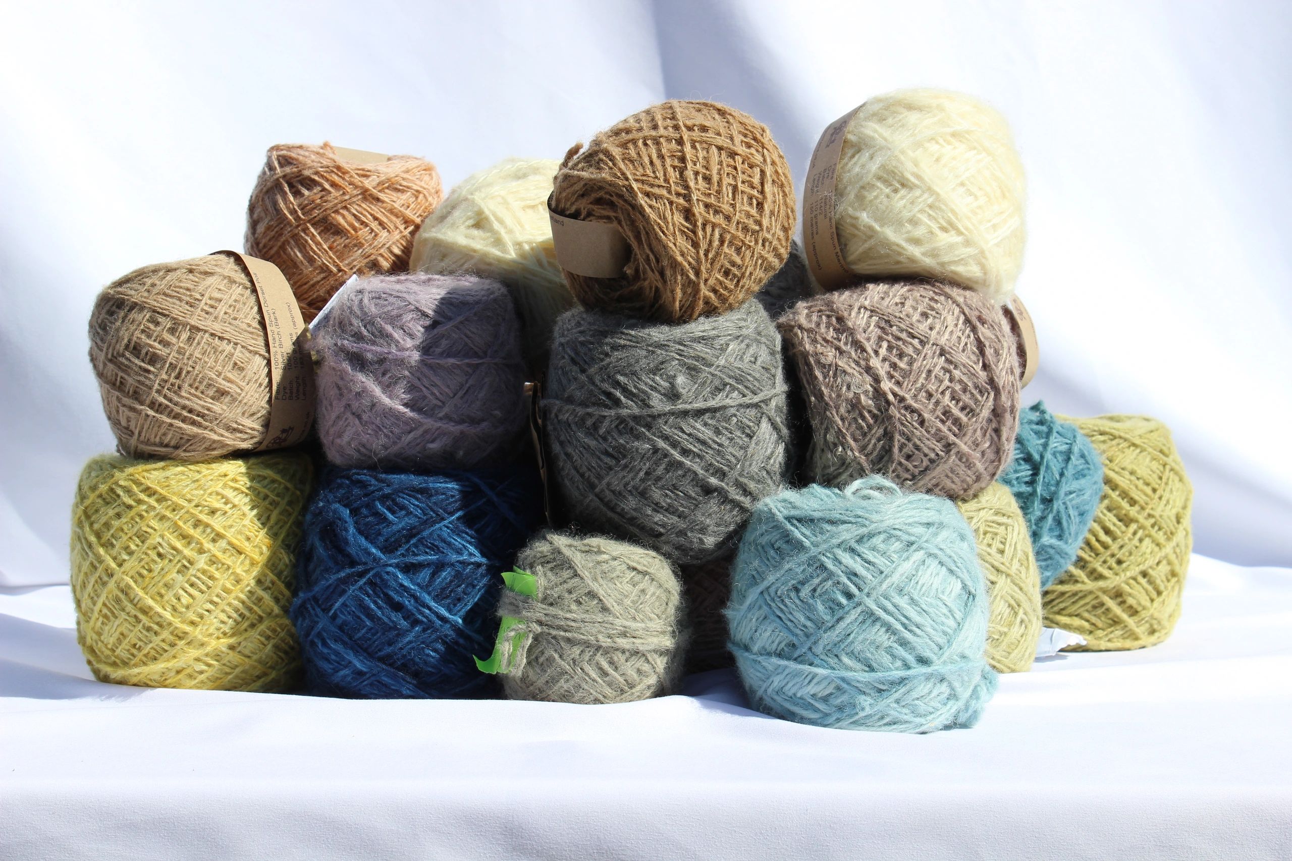 Handspun Alpaca, Handspun Wool, Natural Spun Yarn