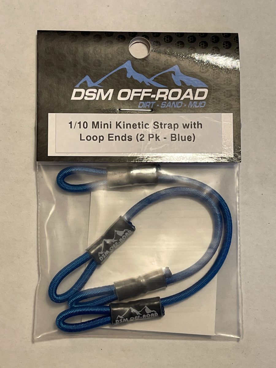 1/10 Mini Kinetic Strap with Loop Ends (2pk - Blue)