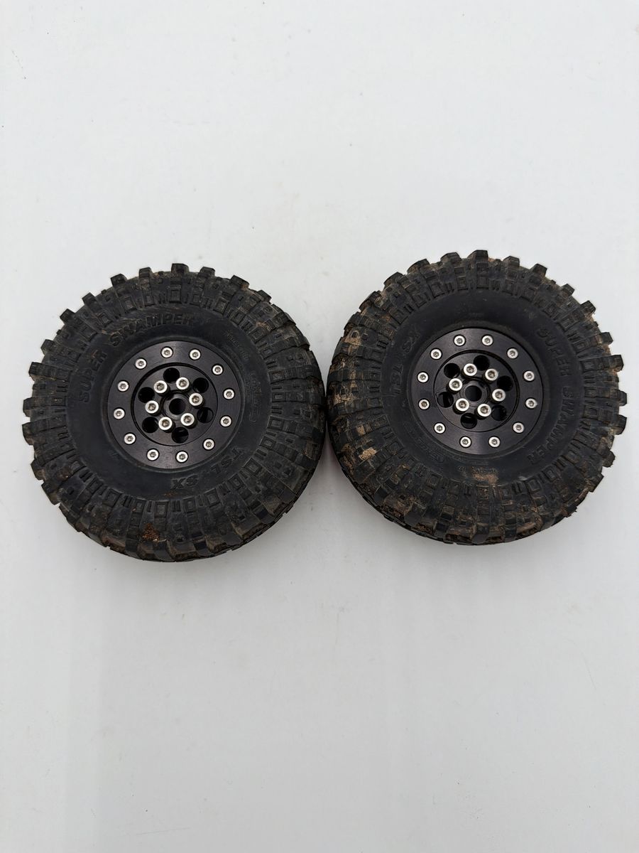 1.9 TGH Aluminum Beadlocks w/Proline 4.75 Super Swampers & 3D Printed ...