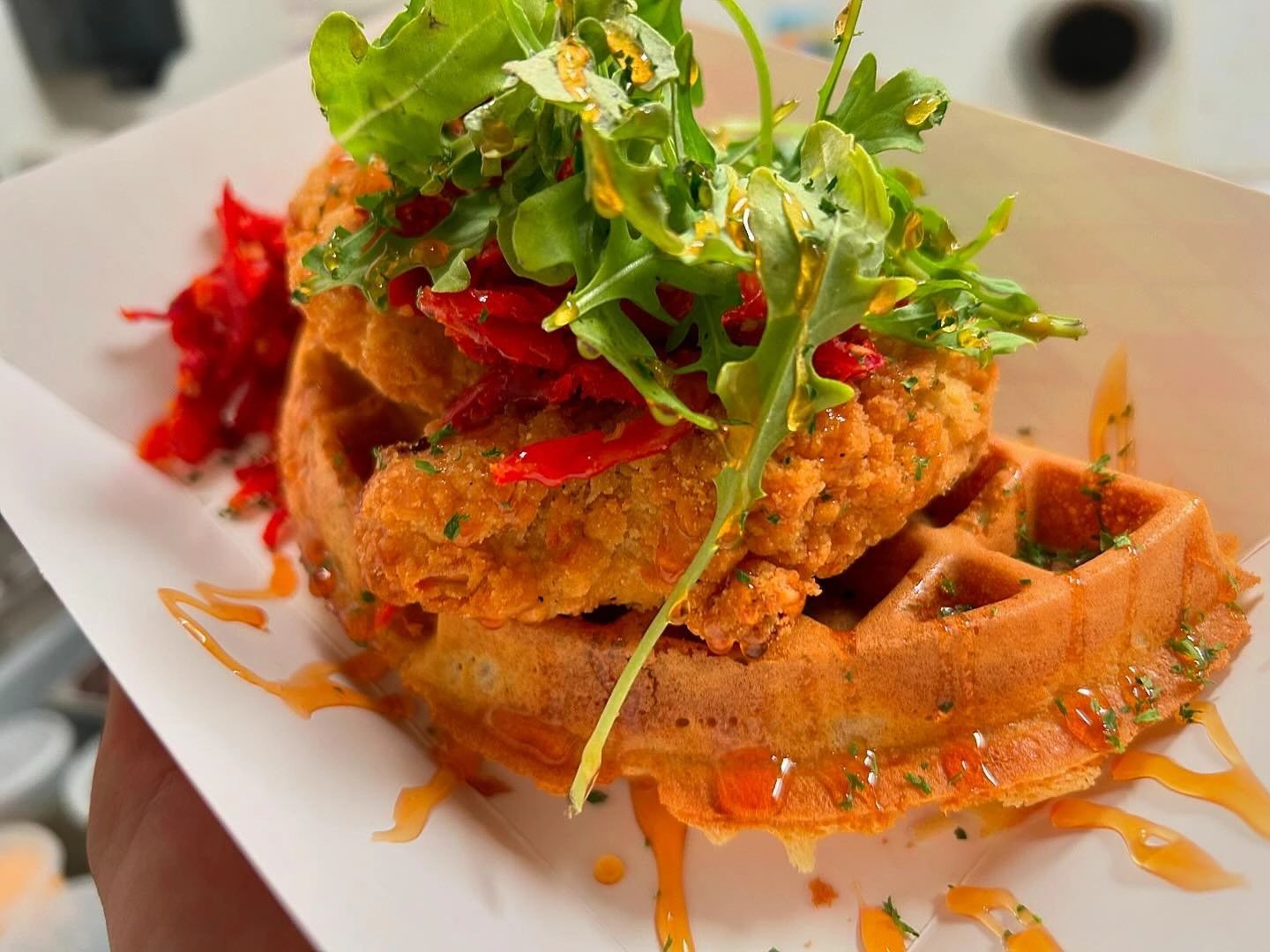 Hot Honey Chicken And Waffles