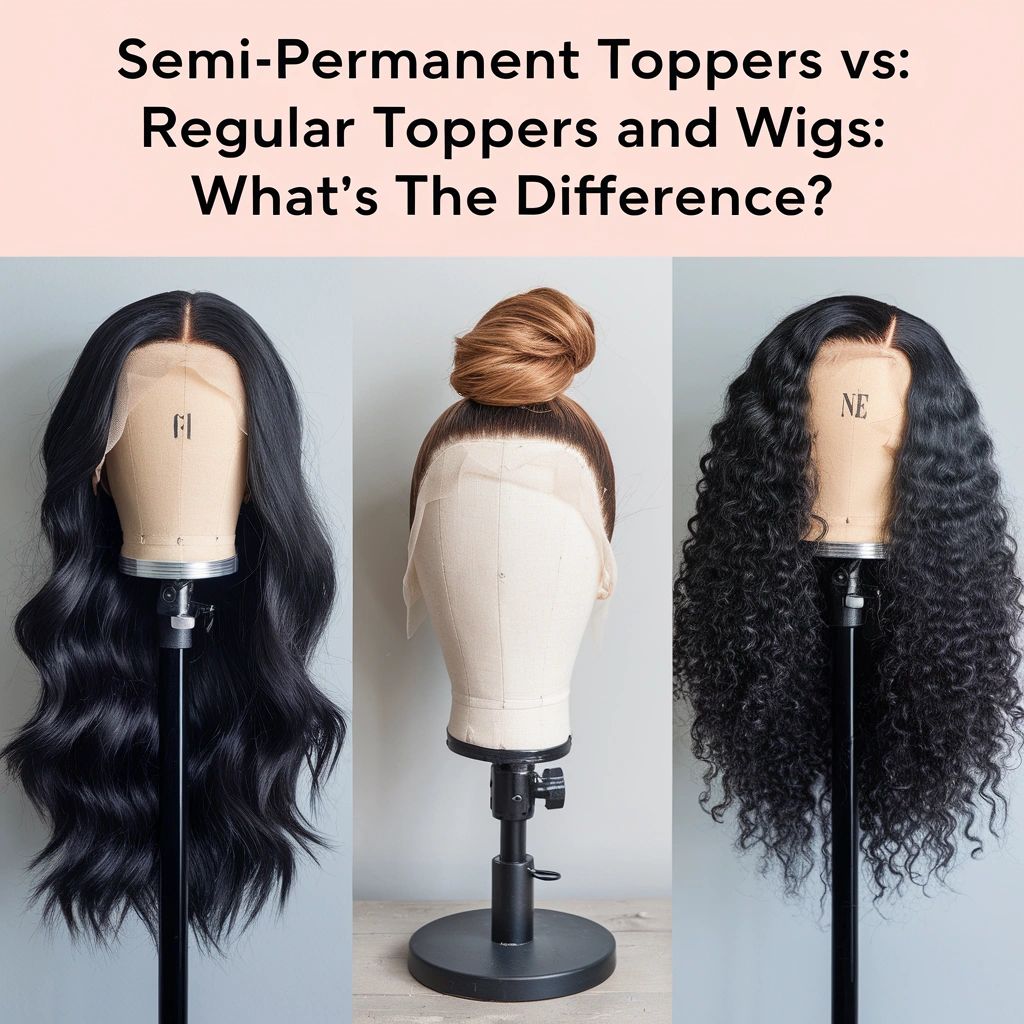Semi-Permanent Toppers vs. Regular Toppers and Wigs