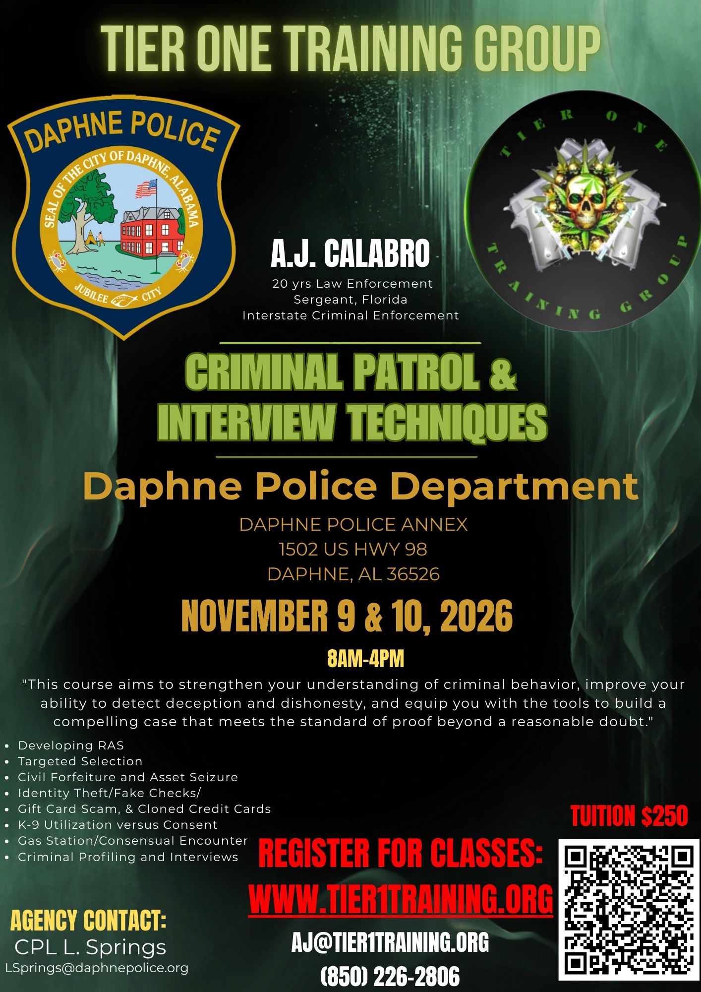 Daphne Police Department- Criminal Patrol & Interview Techniques