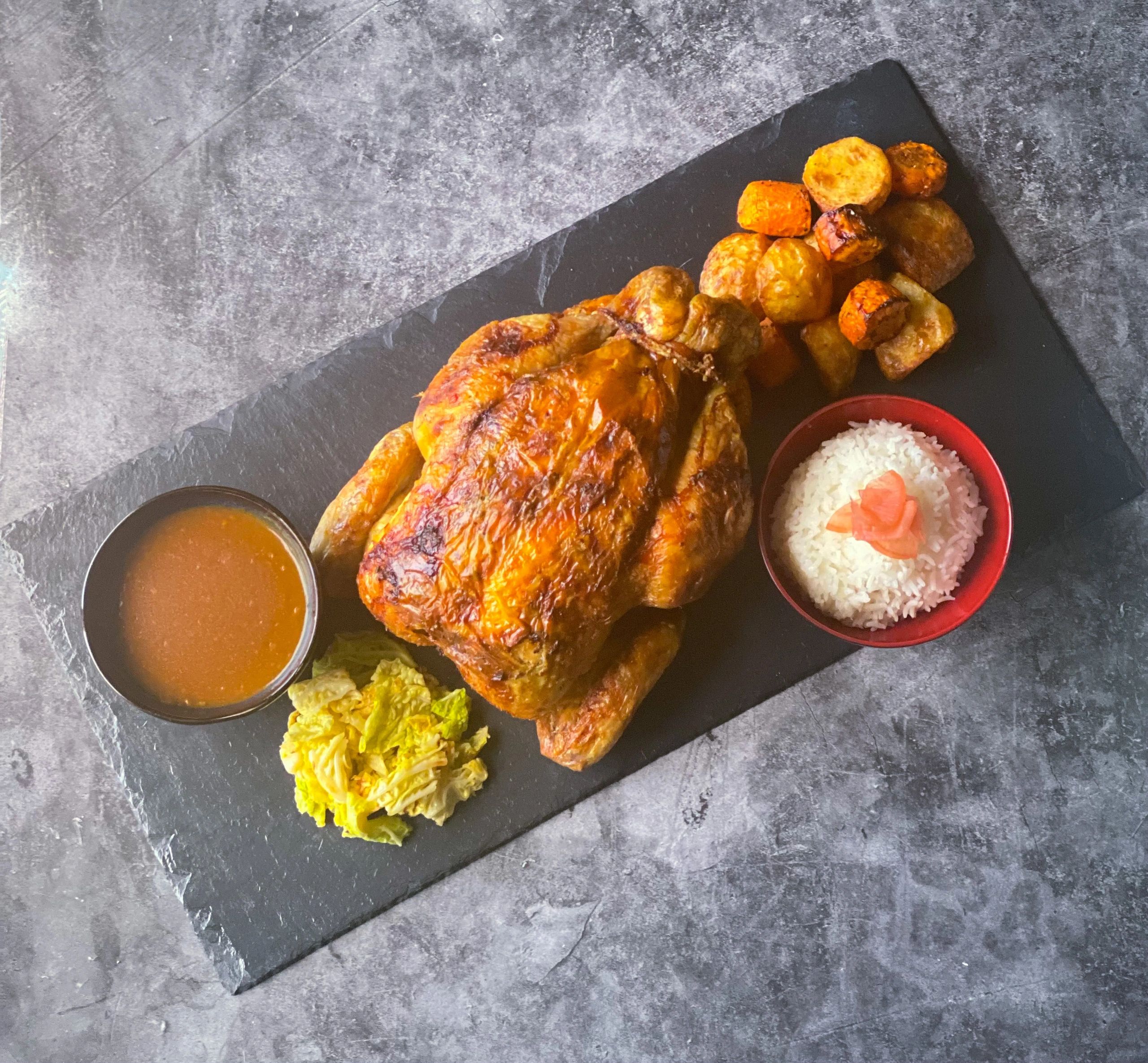 Air-Fryer Roast Chicken & Japanese Curry Gravy Recipe