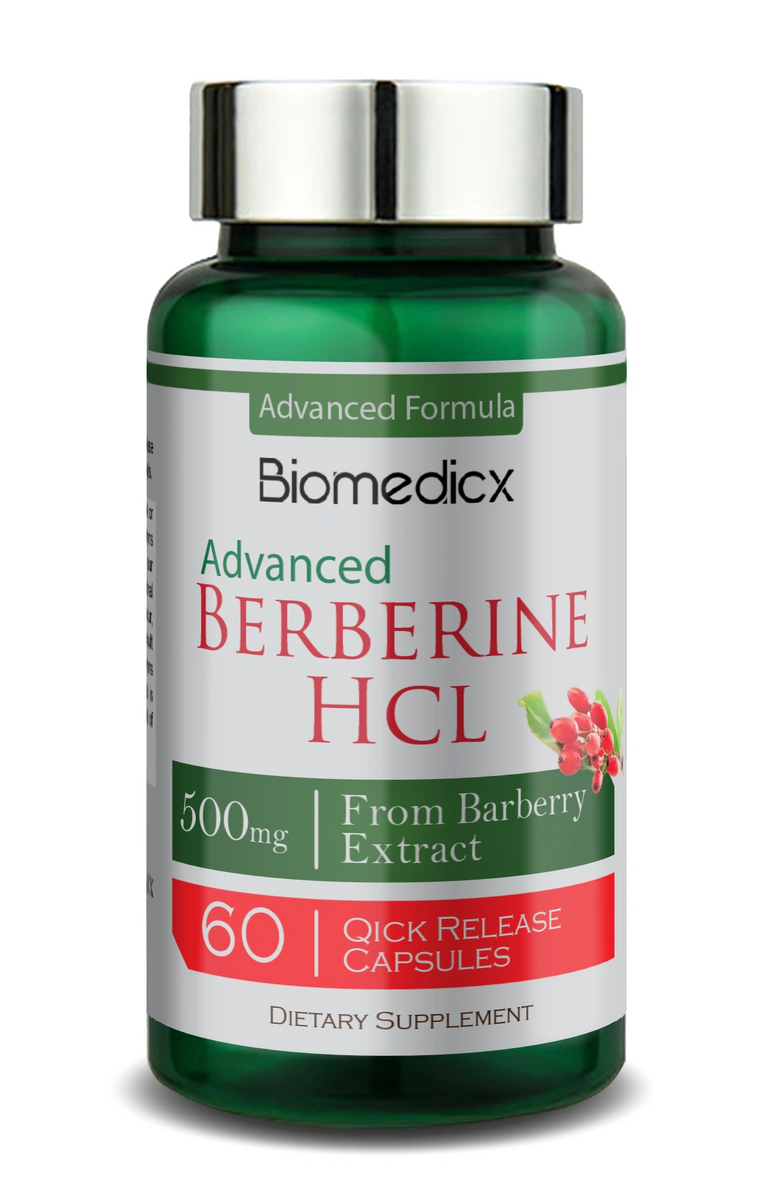 Berberine HCL, 500 mg, 60 Quick Release Capsules