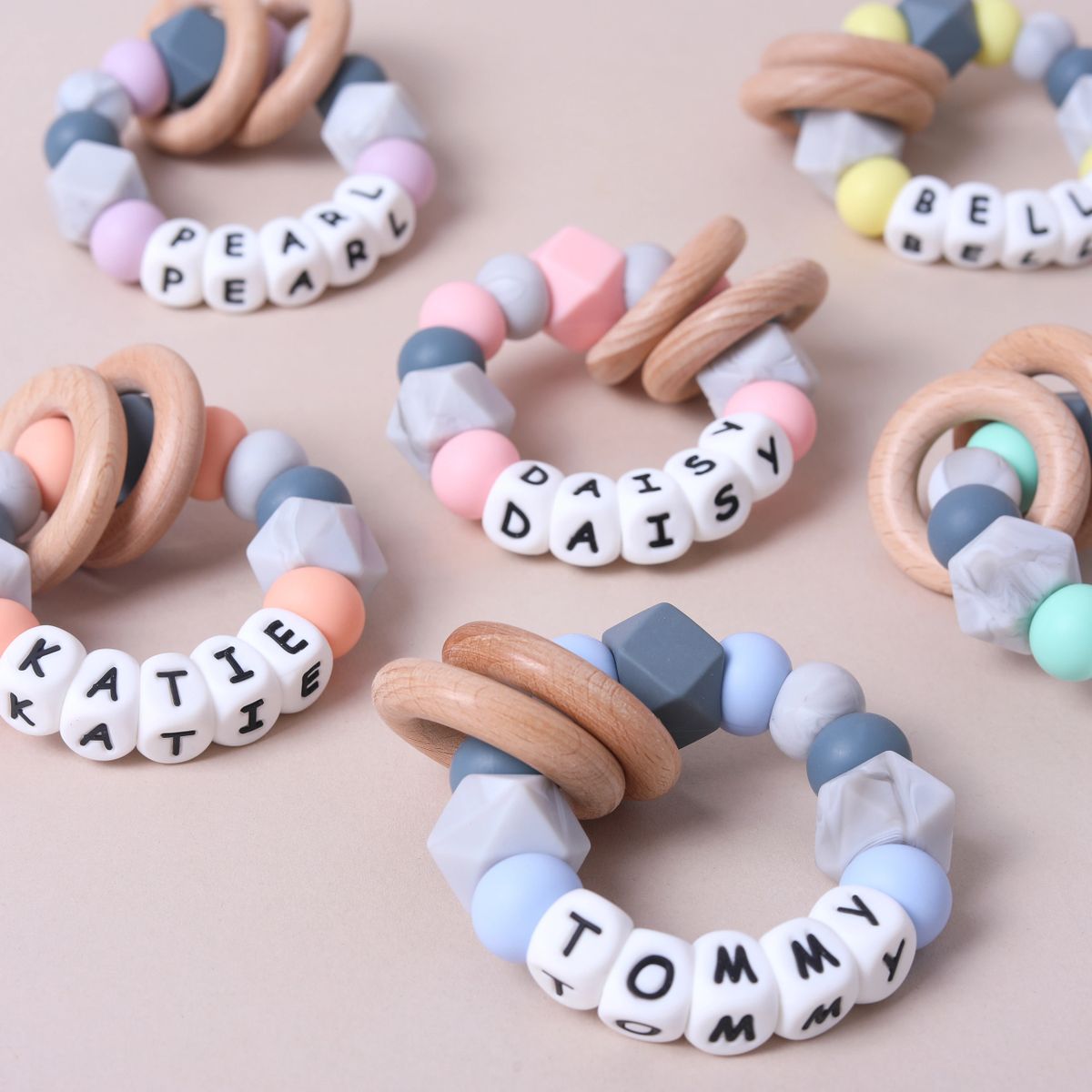Personalised teether ~ The marble one