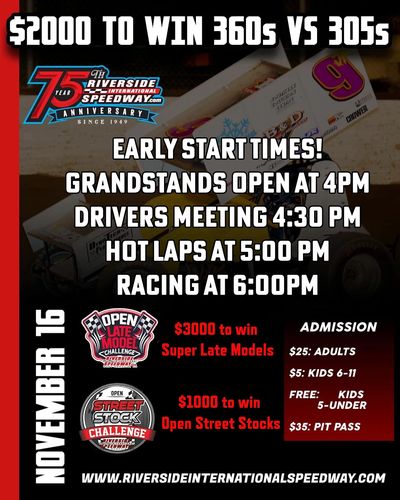 Riverside International Speedway in West Memphis, Arkansas