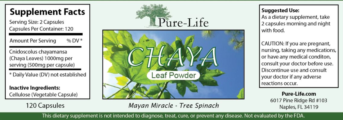 Pure Life - Superfood Supplements, Organic Chaya | Pure Life