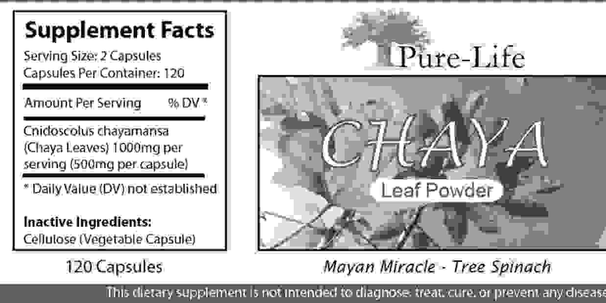 Pure Life - Superfood Supplements, Organic Chaya | Pure Life
