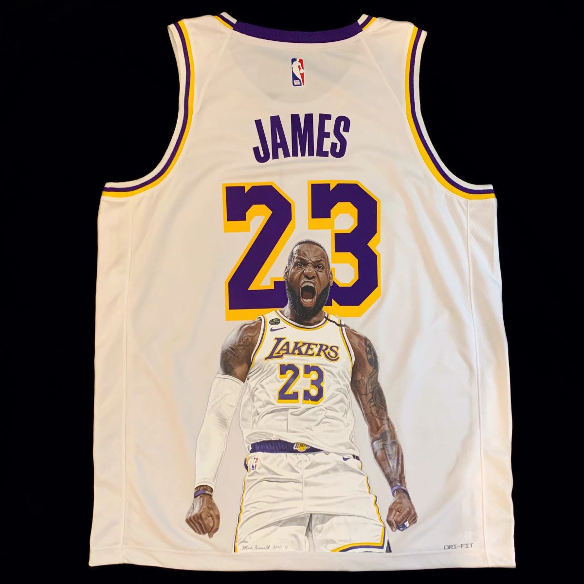 Hand Painted LeBron James Jersey