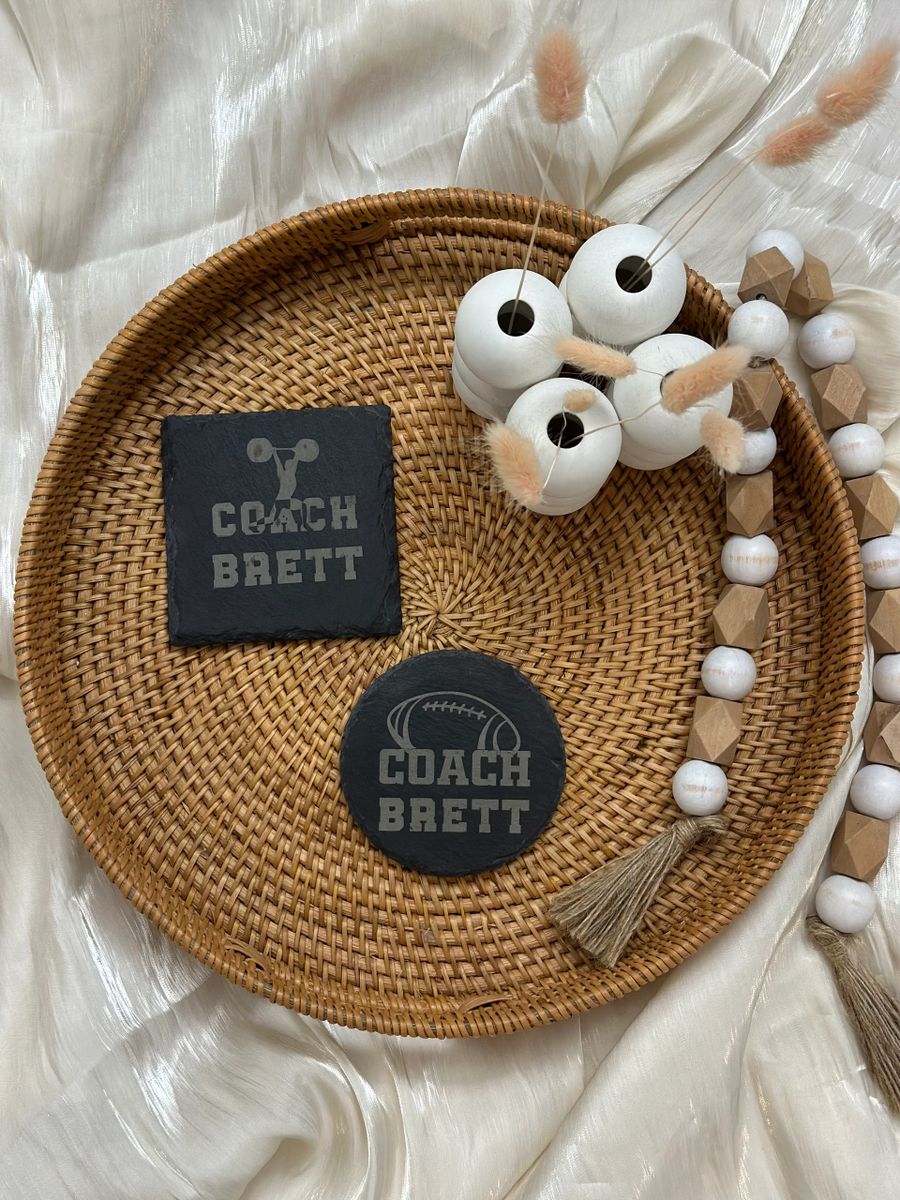 Personalized Coach Slate Coaster