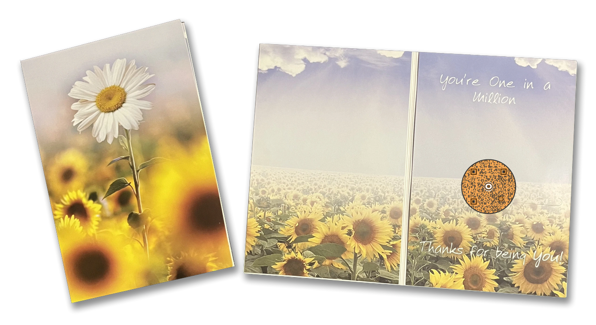 One In A Million (Daisy) QR Code Card