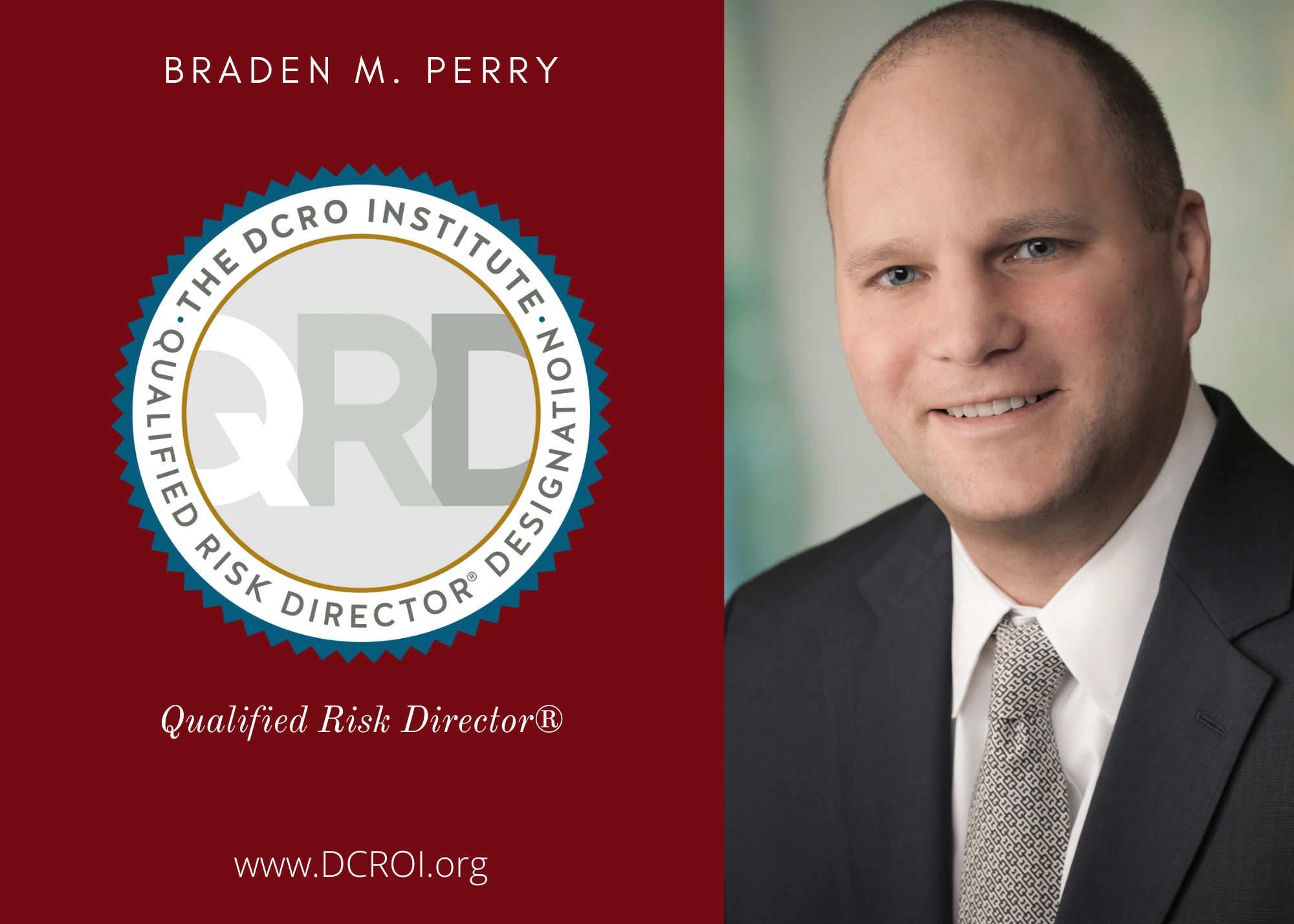 Braden Perry Named a Qualified Risk Director®