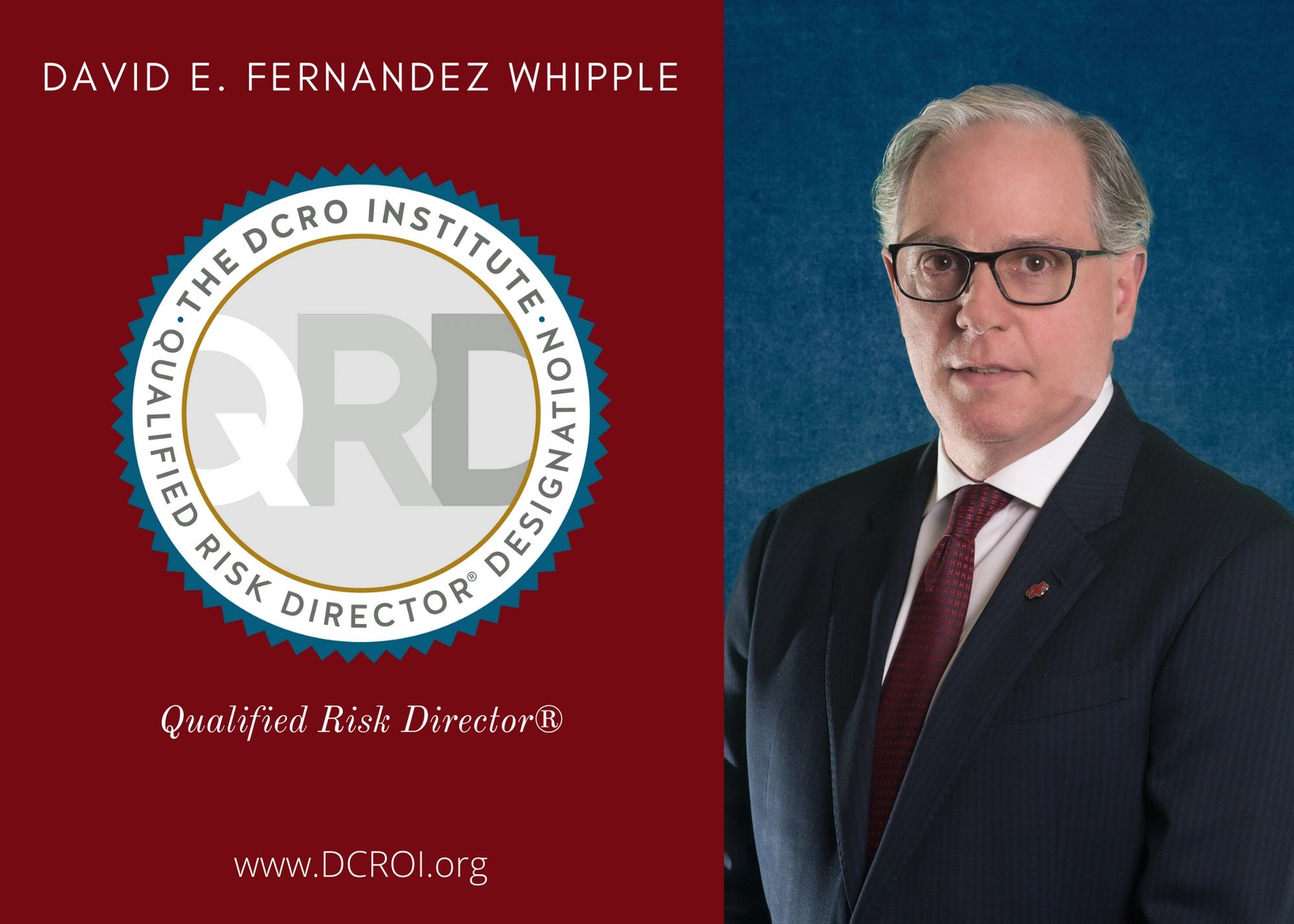David Fernandez Whipple Named a Qualified Risk Director®