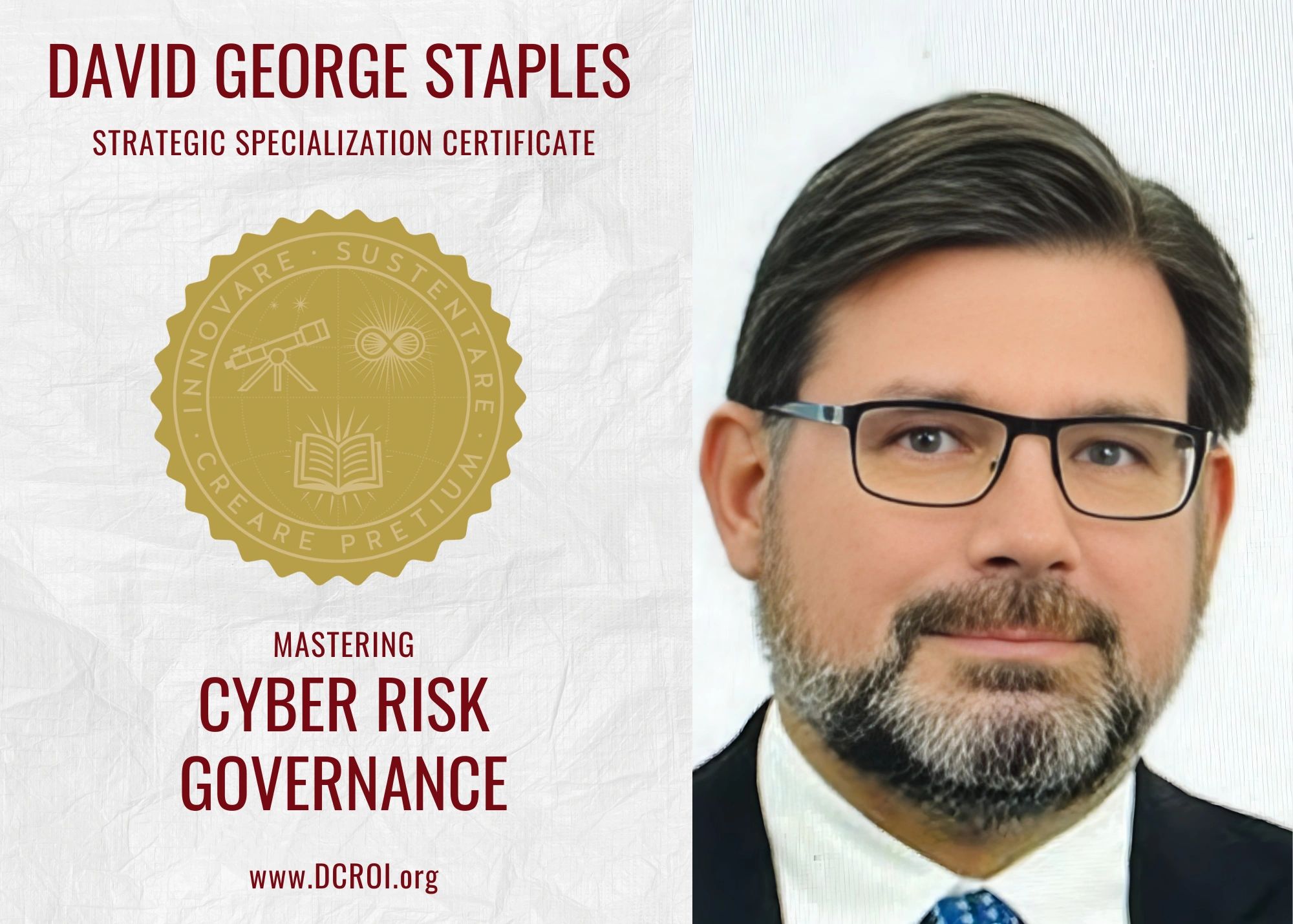David Staples Awarded Strategic Specialization Certificate
