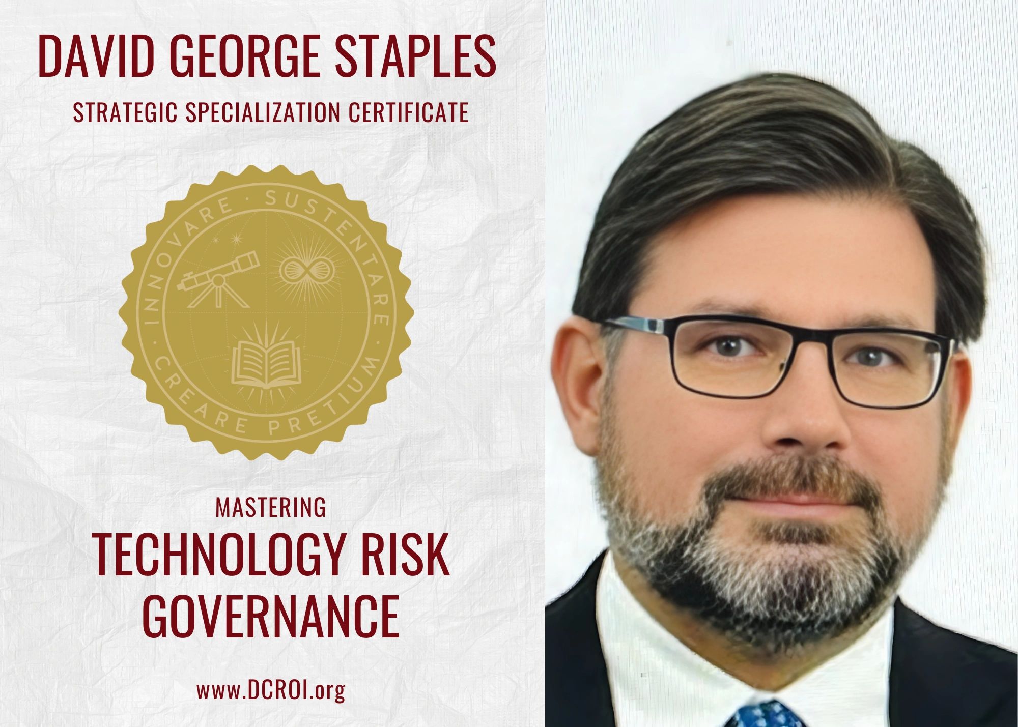 David Staples Awarded Strategic Specialization Certificate