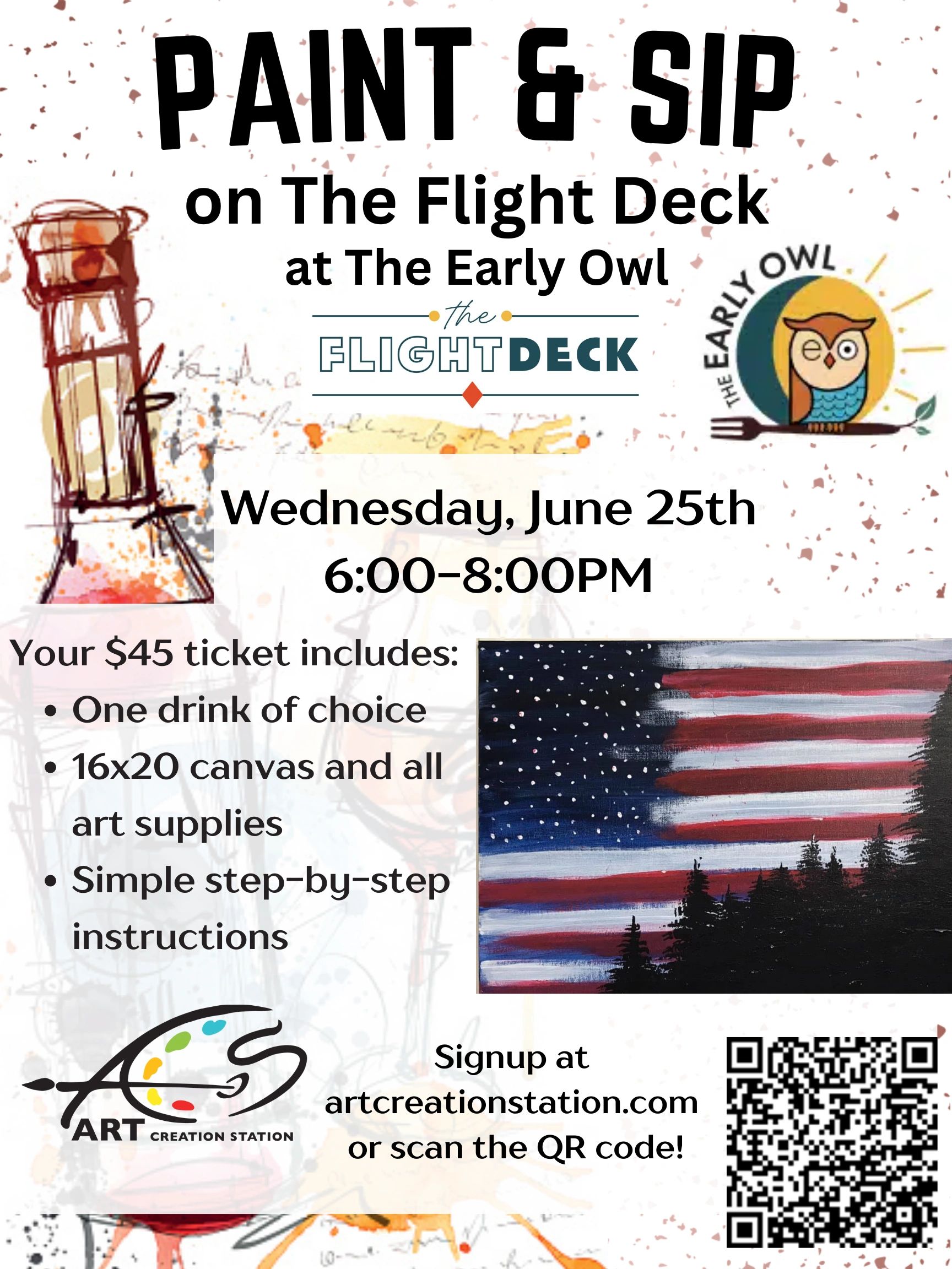 PAINT N' SIP AT THE EARLY OWL