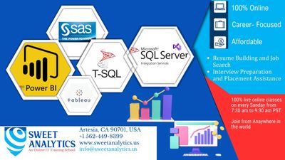 Sweet Analytics - SAS, SQL, SSIS, Power BI, Tableau