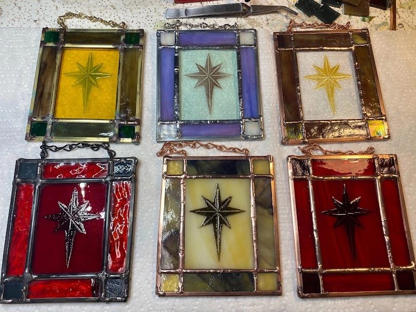 Fused Star of Bethlehem Sun Catch Ornament