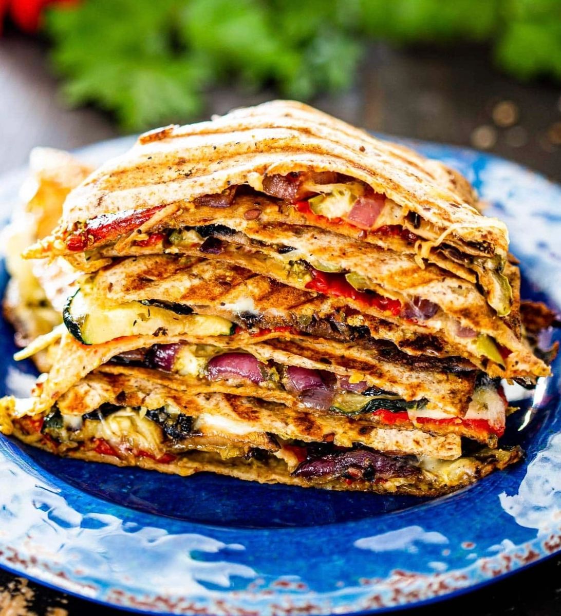 Grilled Stuffed Vegetable Triangle