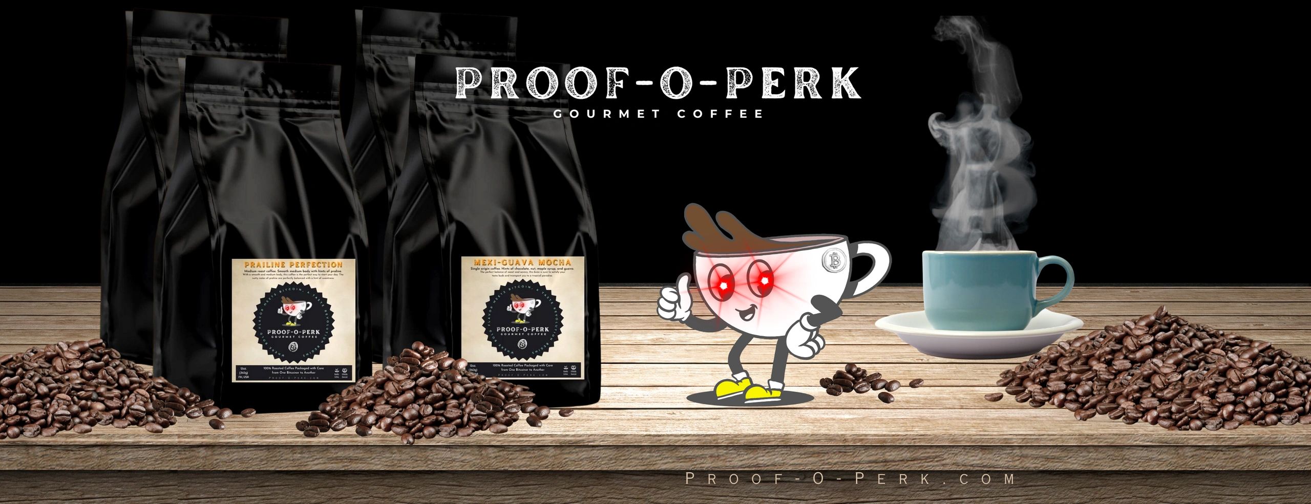 Gourmet Bitcoin-Themed Coffee - Proof-O-Perk