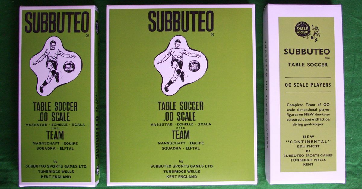 Team Boxes, Replica Subbuteo Boxes (Vinyl Printed).