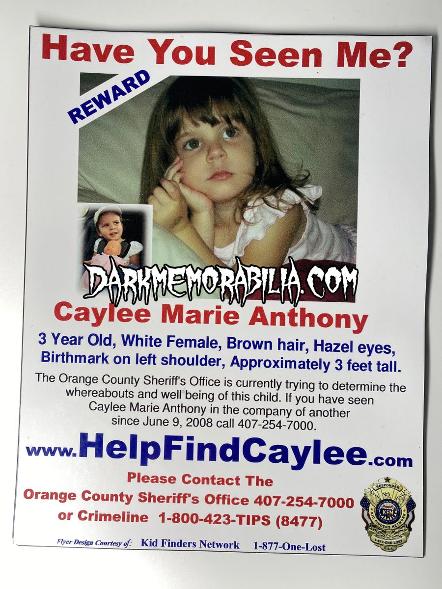 Caylee Anthony large missing magnet (Original)