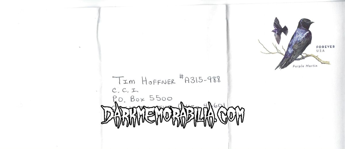 Timothy Hoffner signed envelope (Original)