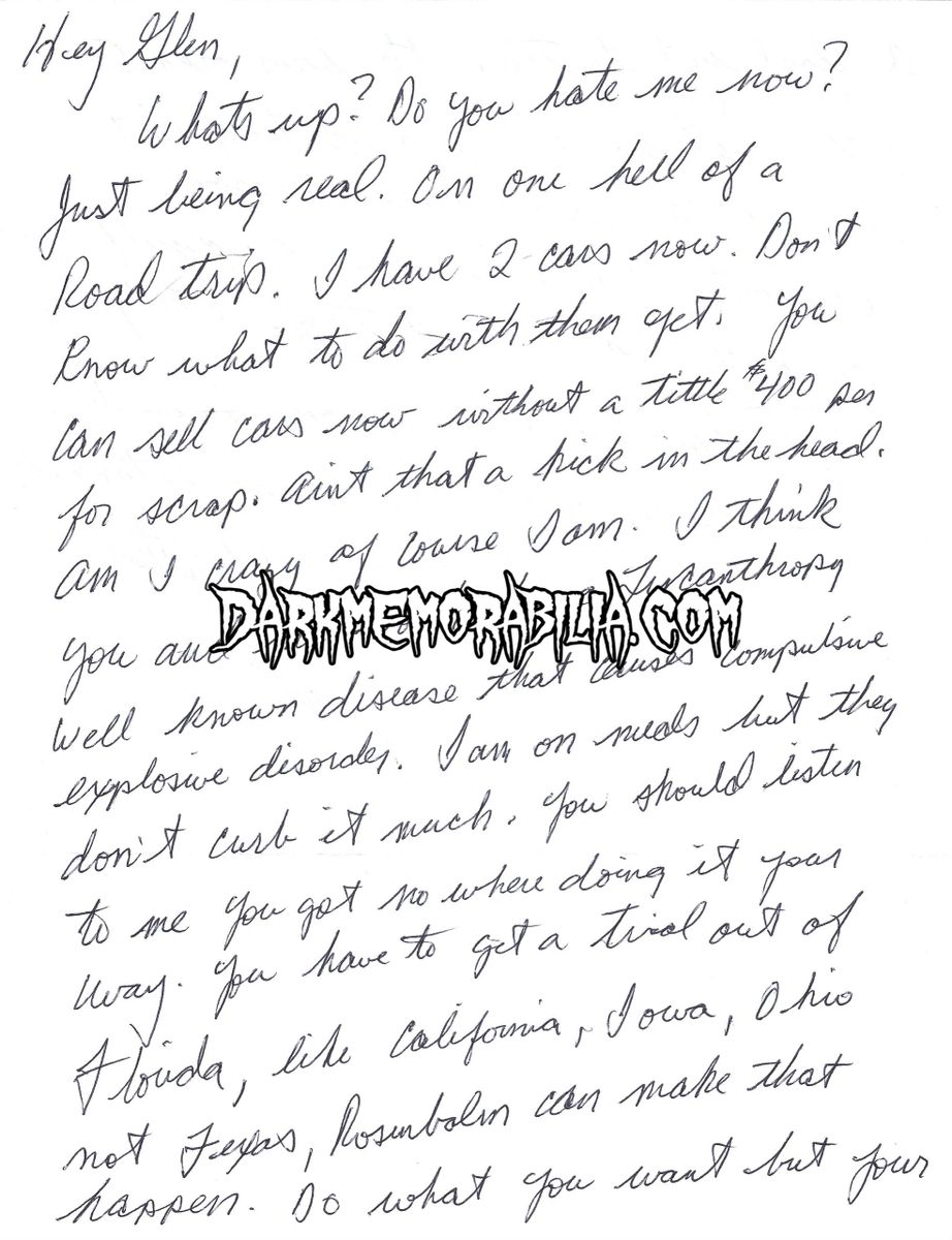 Clay Rogers 2 page letter to brother Glen Rogers with envelope, signed ...