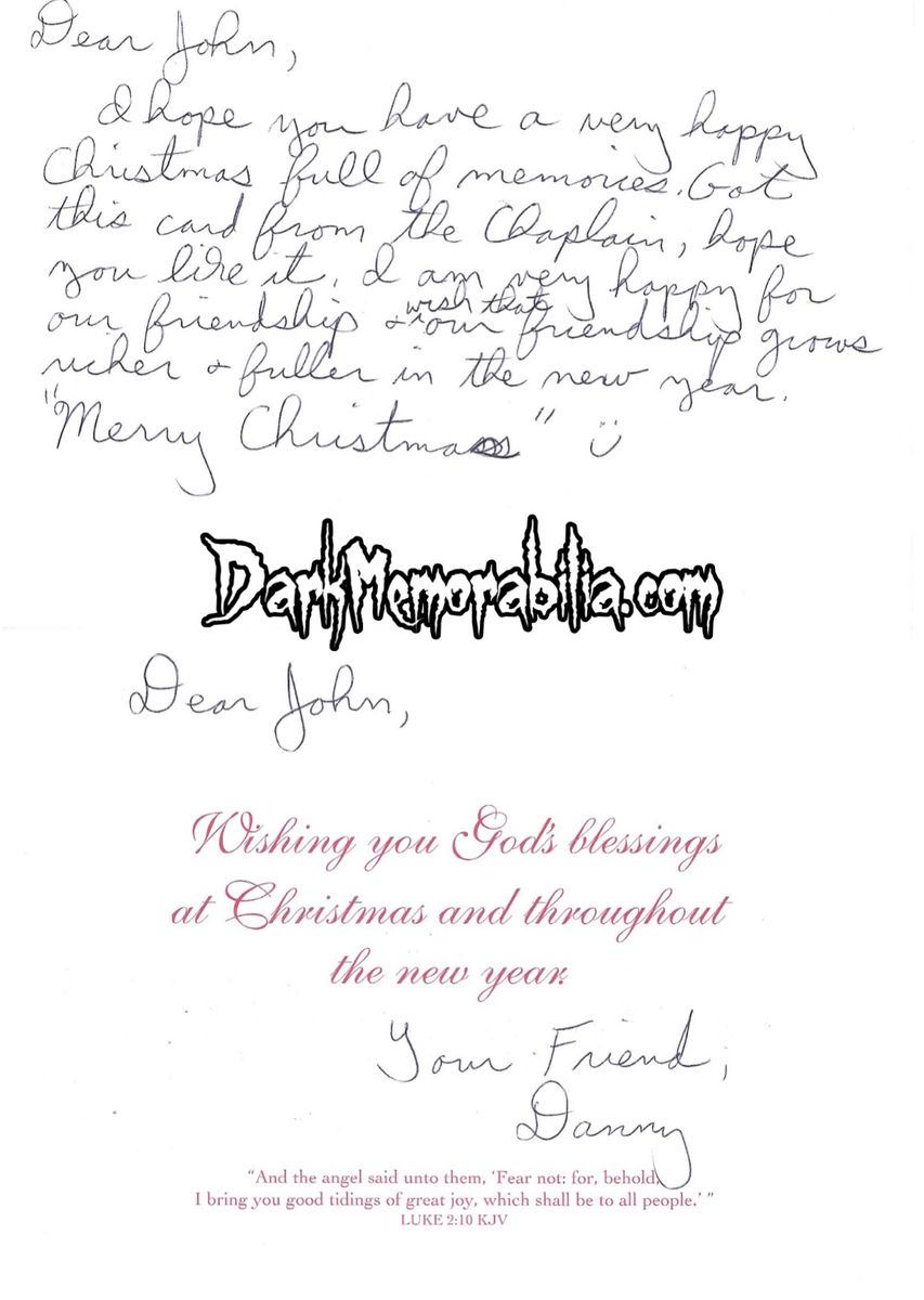 Daniel Conahan handwritten signed card (Original)