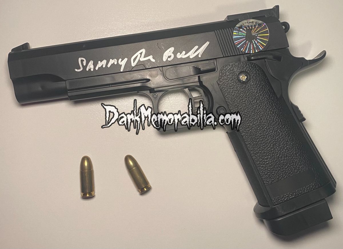 Salvatore "Sammy the Bull" Gravano signed prop pistol with bullet caps ...